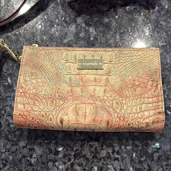 Brahmin | Bags | Brahmin Tan Crocodile Embossed Clutch | Poshmark